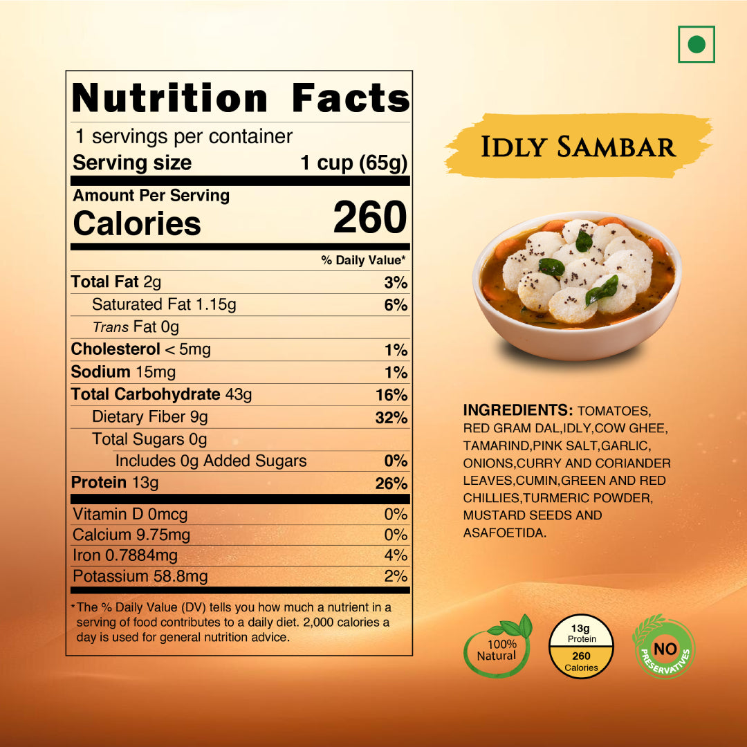 Instabites | Ready-to-Eat Idly Sambar | South Indian Breakfast Online