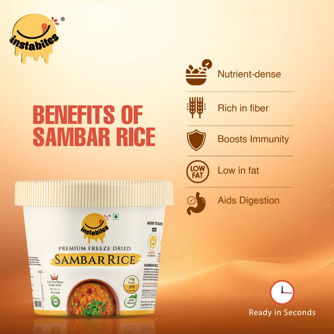 Instabites | Ready-to-Eat Sambar Rice | Premium Home Meals Online